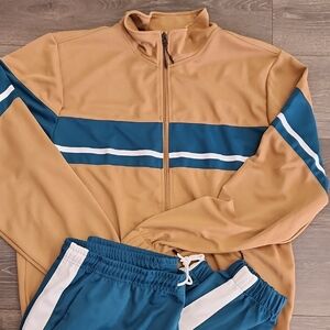 LBL Leading the Better Life | Suits & Blazers | Tan And Blue Tracksuit ...